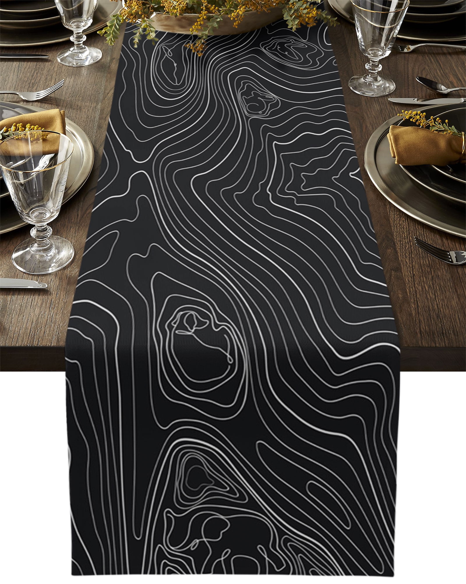 Table Runner Dresser Scarves 72 Inch Long, Mountain Geography Terrain ...