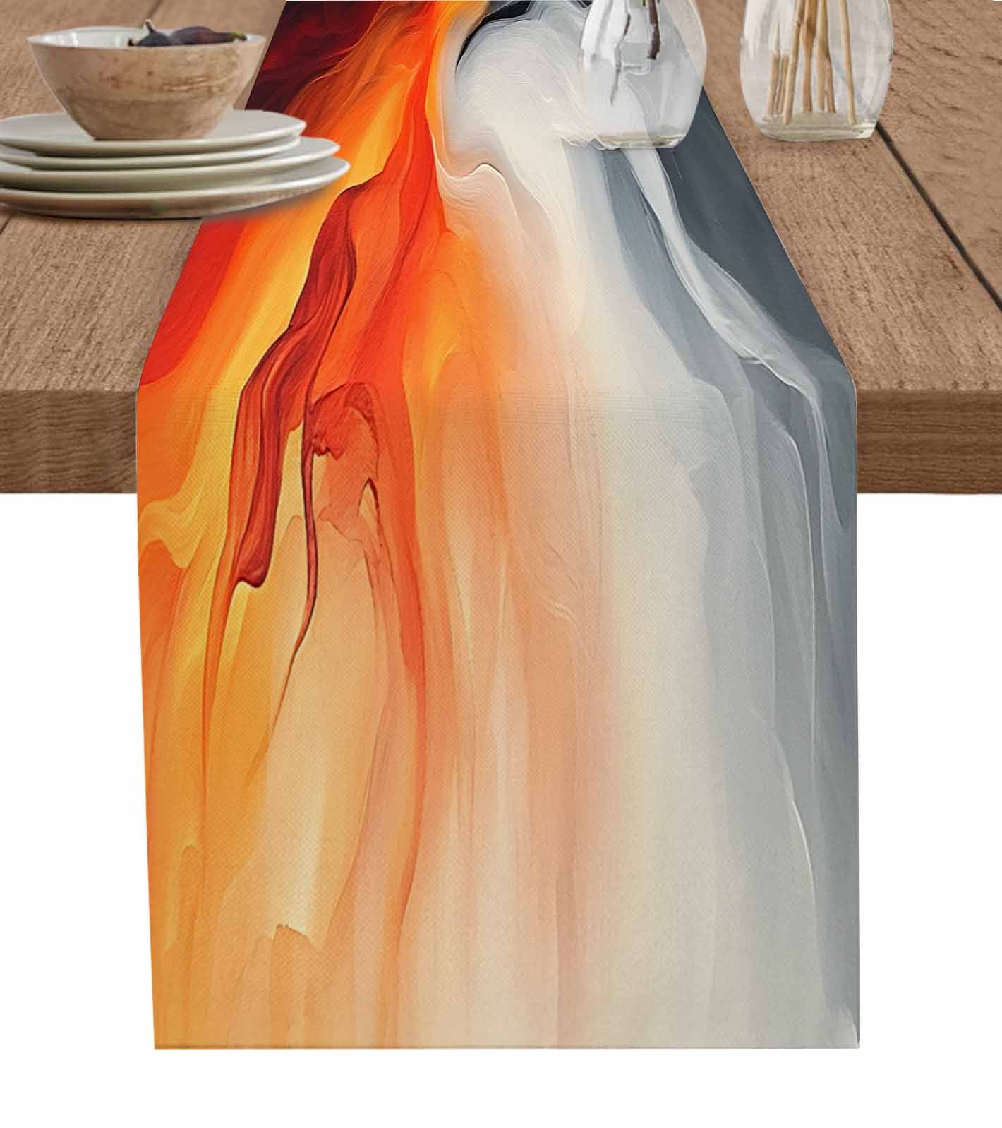 Table Runner Dresser Scarves 72 Inch Long,Psychedelic Abstract Art Fog ...