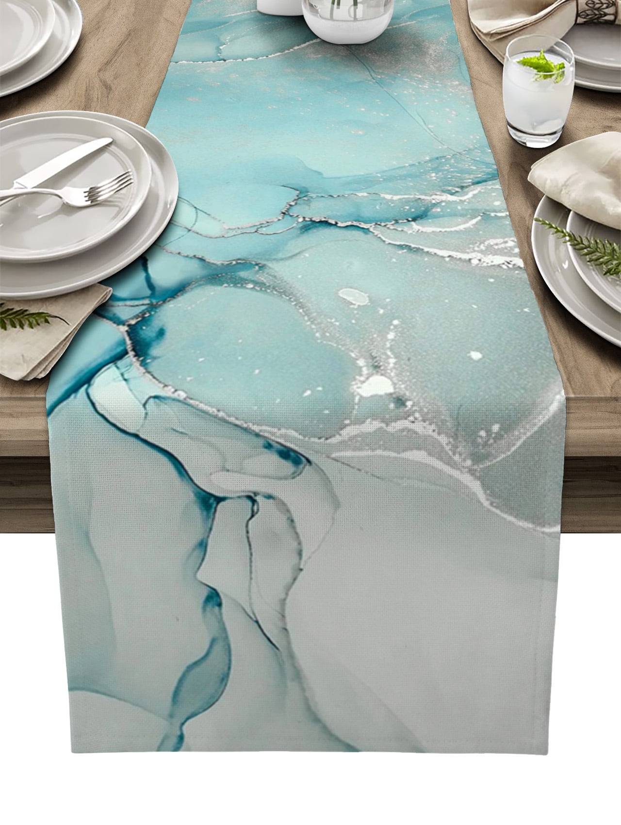 Table Runner Dresser Scarves 72 Inch Long, Rustic Wild Marble Symbol ...