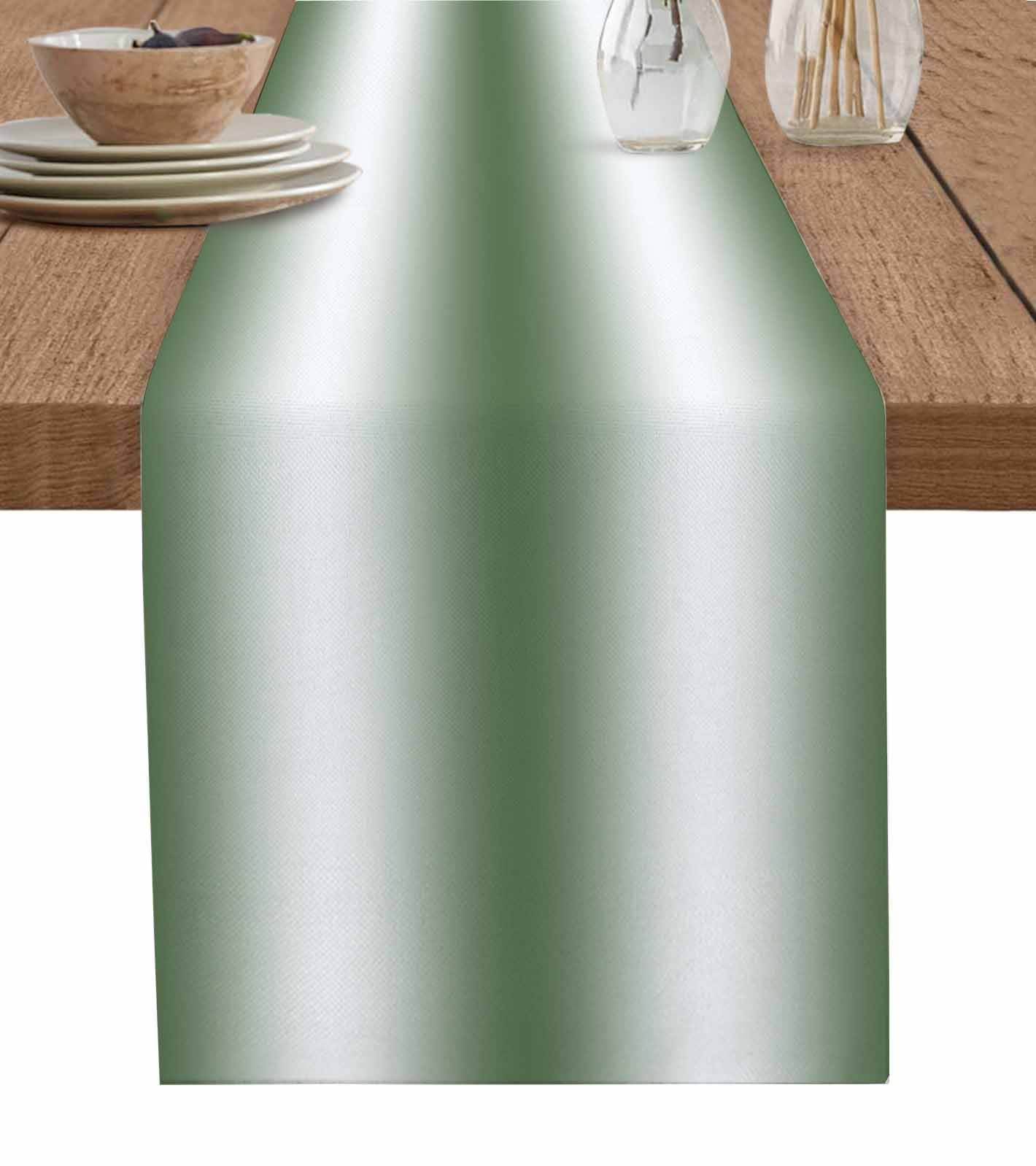 Table Runner Dresser Scarves 72 Inch Long,Sage Green White Ombre ...