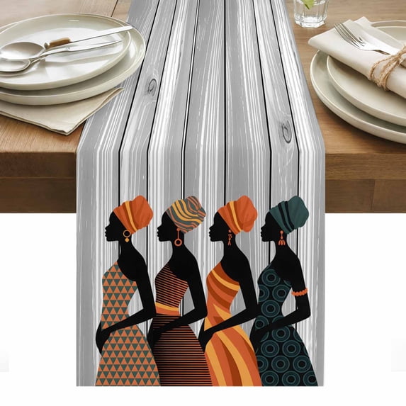 Table Runner Dresser Scarves 90 Inch Long,Ethnic Tribal Black African ...