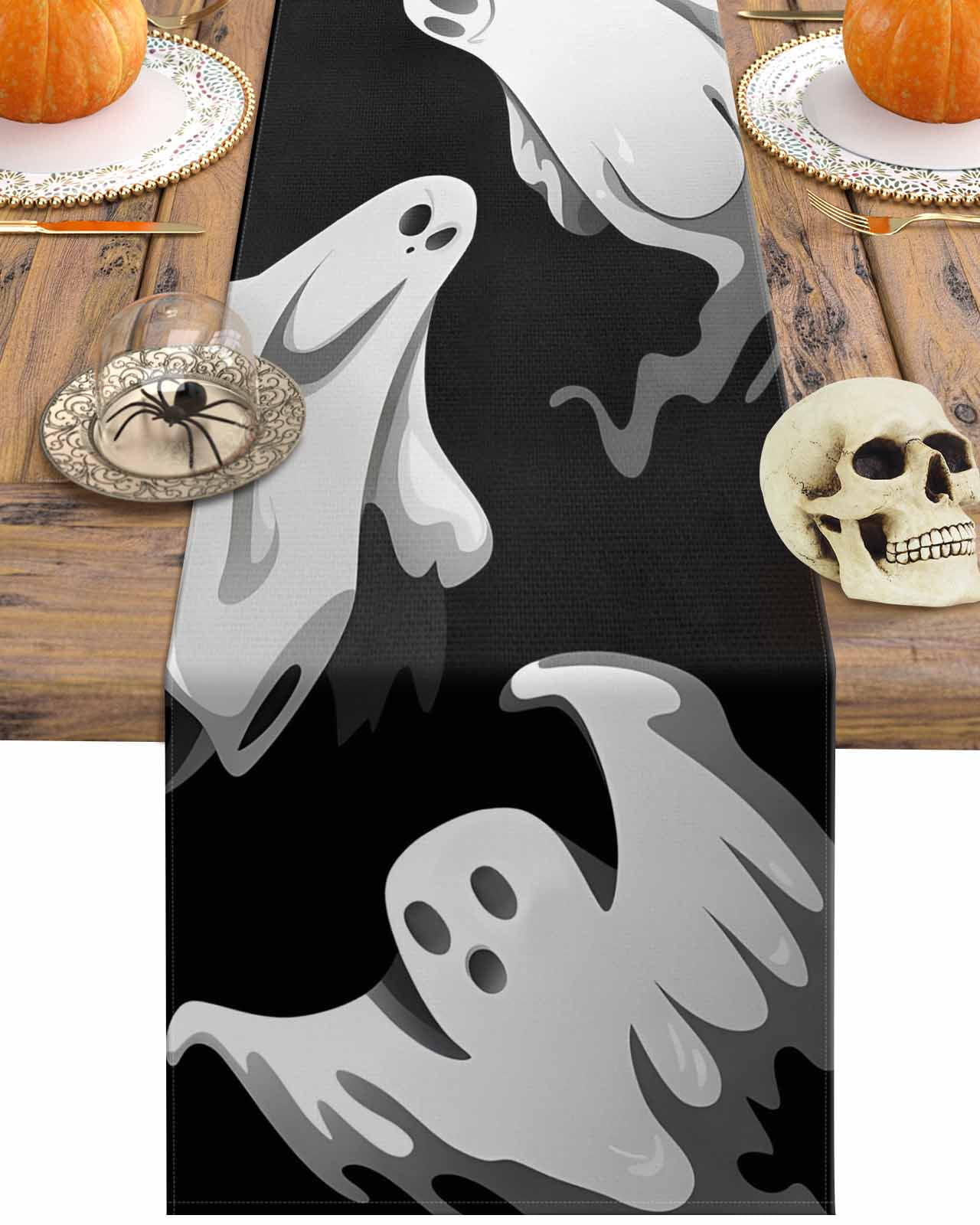 Table Runner Dresser Scarves 90 Inch Long,Halloween Abstract Scary ...