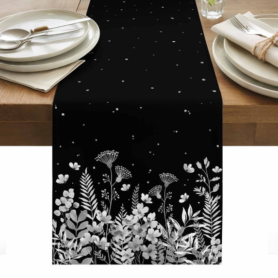 Table Runner Dresser Scarves 90 Inch Long,Spring Watercolors Flowers ...