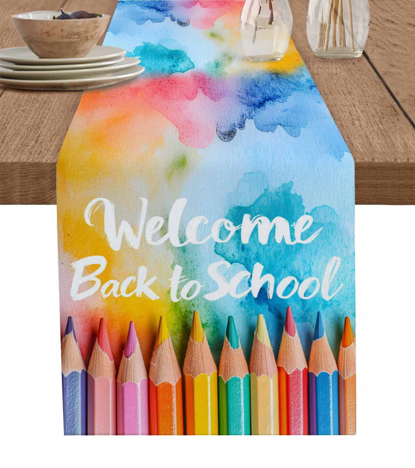 Table Runner Dresser Scarves 90 Inch Long,Welcome Back To School ...