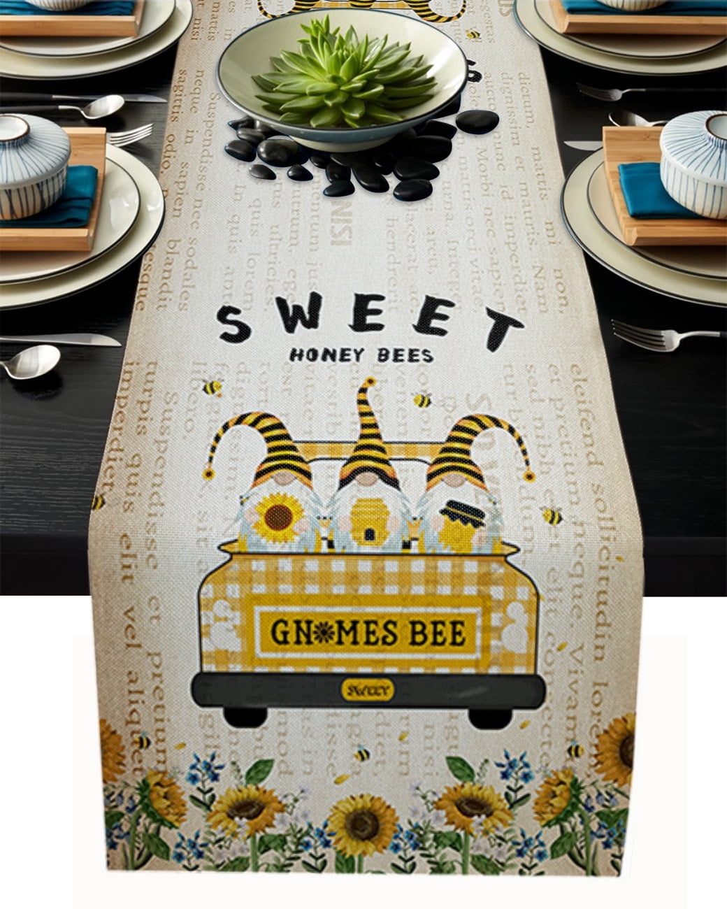 Table Runner Dresser Scarves 90 Inch Long, Yellow Buffalo Car Dwarf ...