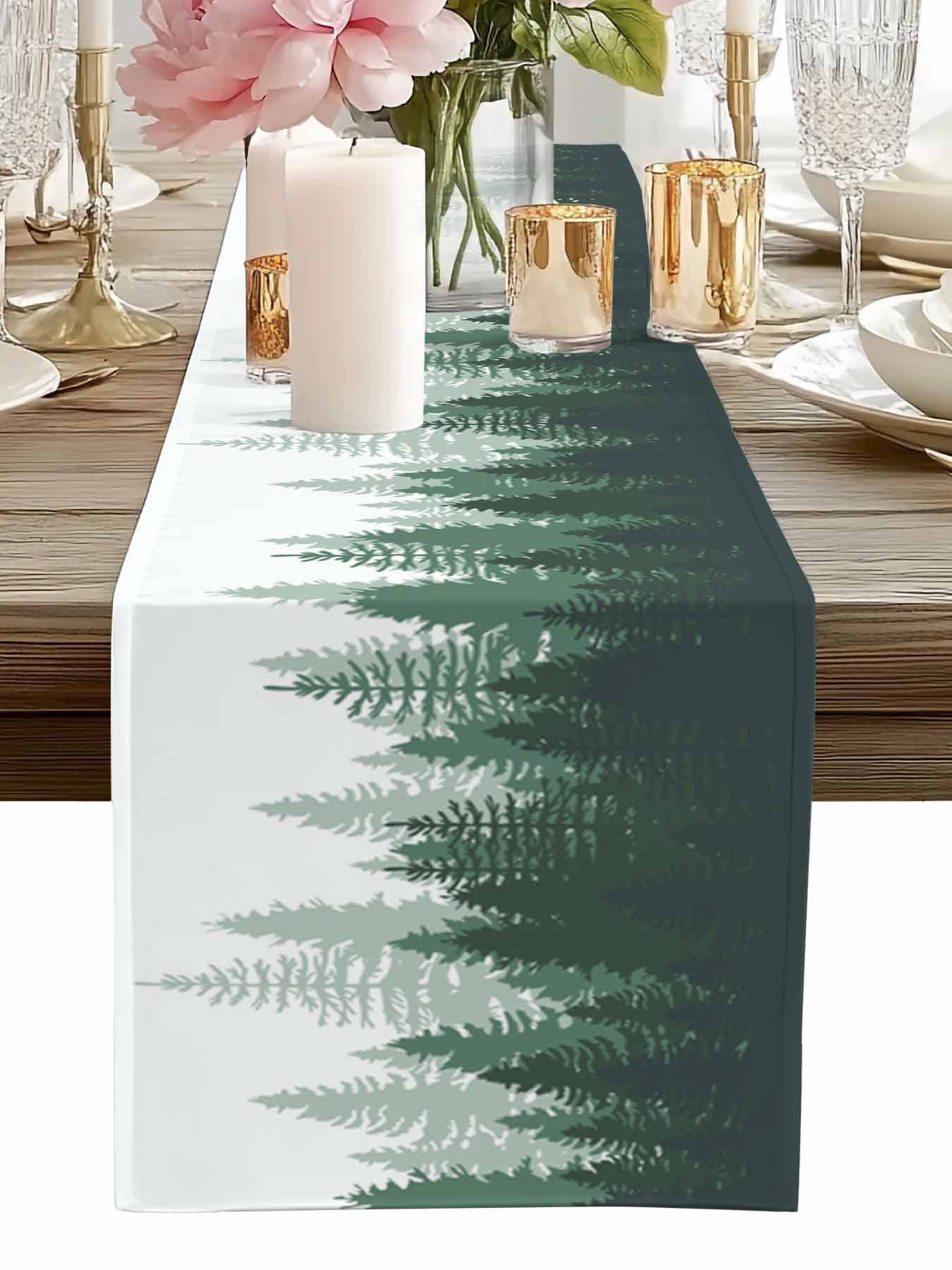 Table Runner Green Forest Tree Table Runners Misty Forest Tree ...