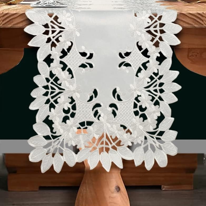 Table Runner Set of 6 for Dining Table, White Table Linen, 14x108 ...