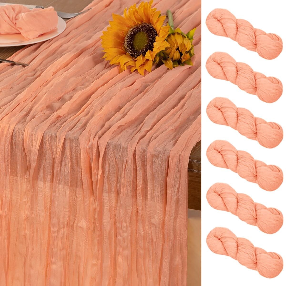 Table Runner Summer Sheer Cloth Table Runner Gauze Summer Table ...