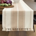 Table Runner Woven Cotton Beige Farmhouse Rustic Table Runner for ...