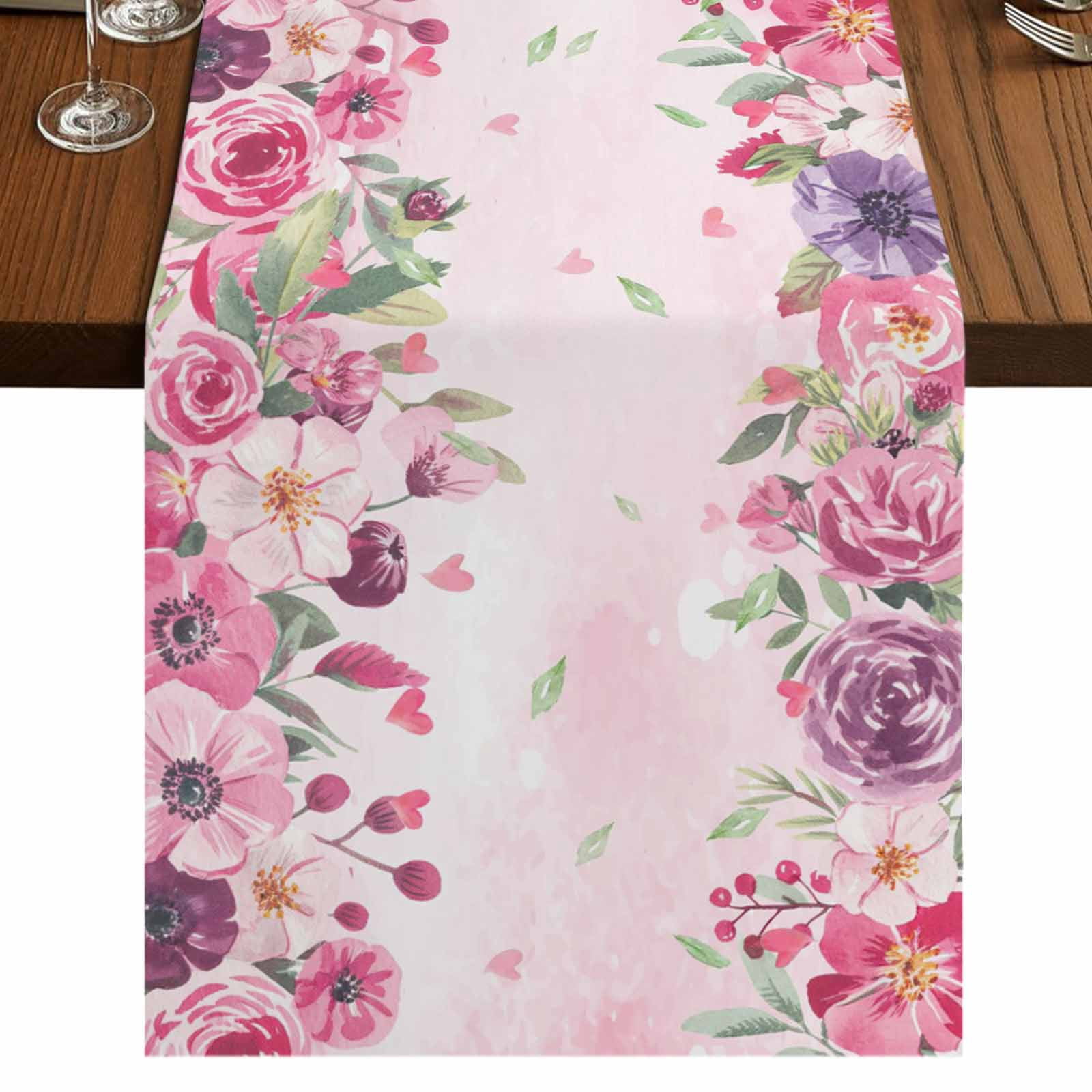 Table Runners 108 Inches Long Dress Scarves, Watercolor Flowers ...