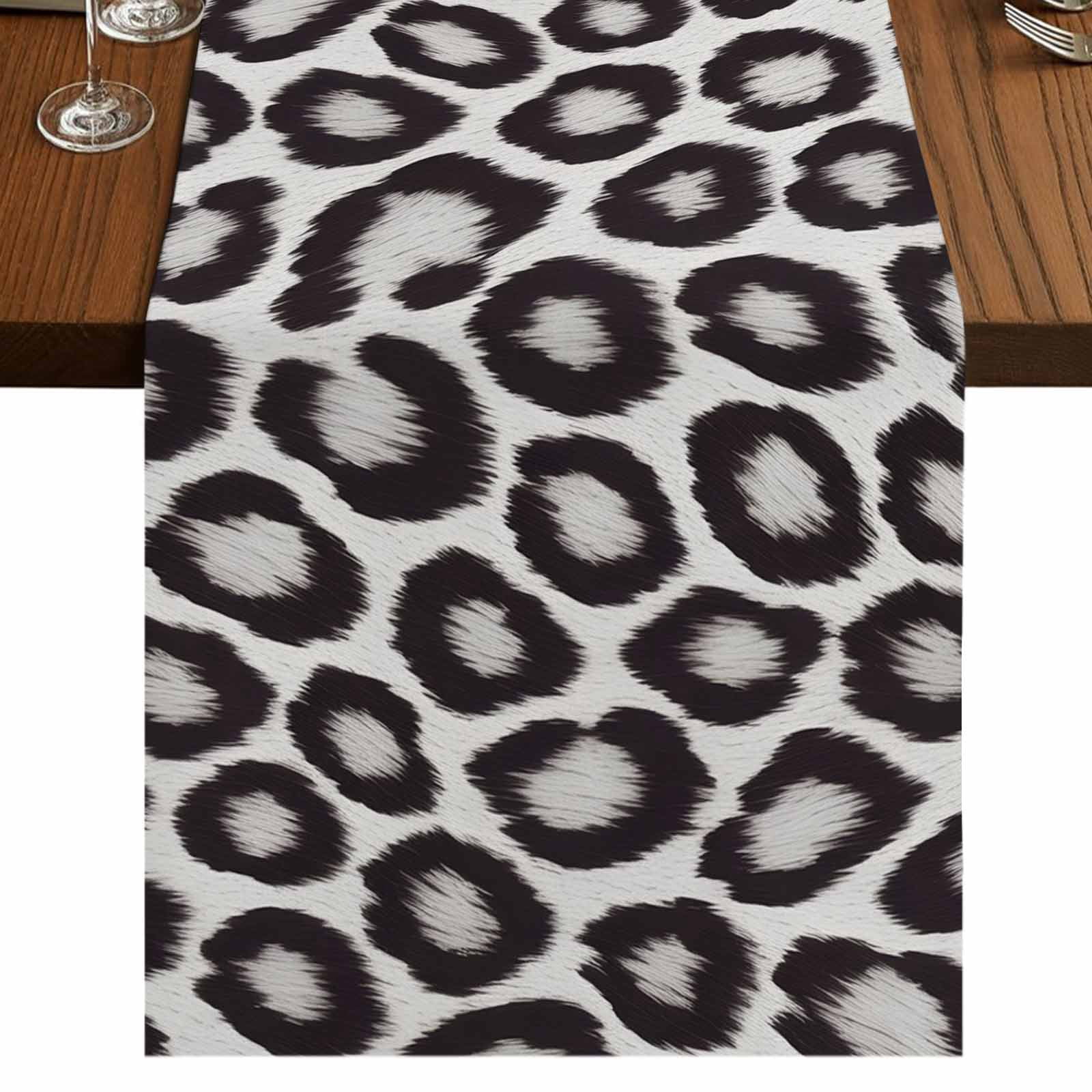 Table Runners 120 Inches Long Dress Scarves, Leopard Printed Farmhouse ...