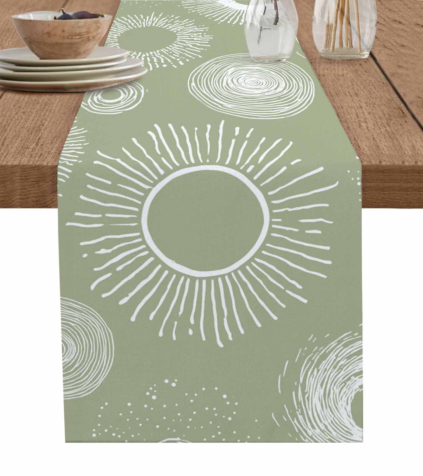 Table Runners 36 Inches Long Dress Scarves, Geometric Farmhouse Kitchen ...