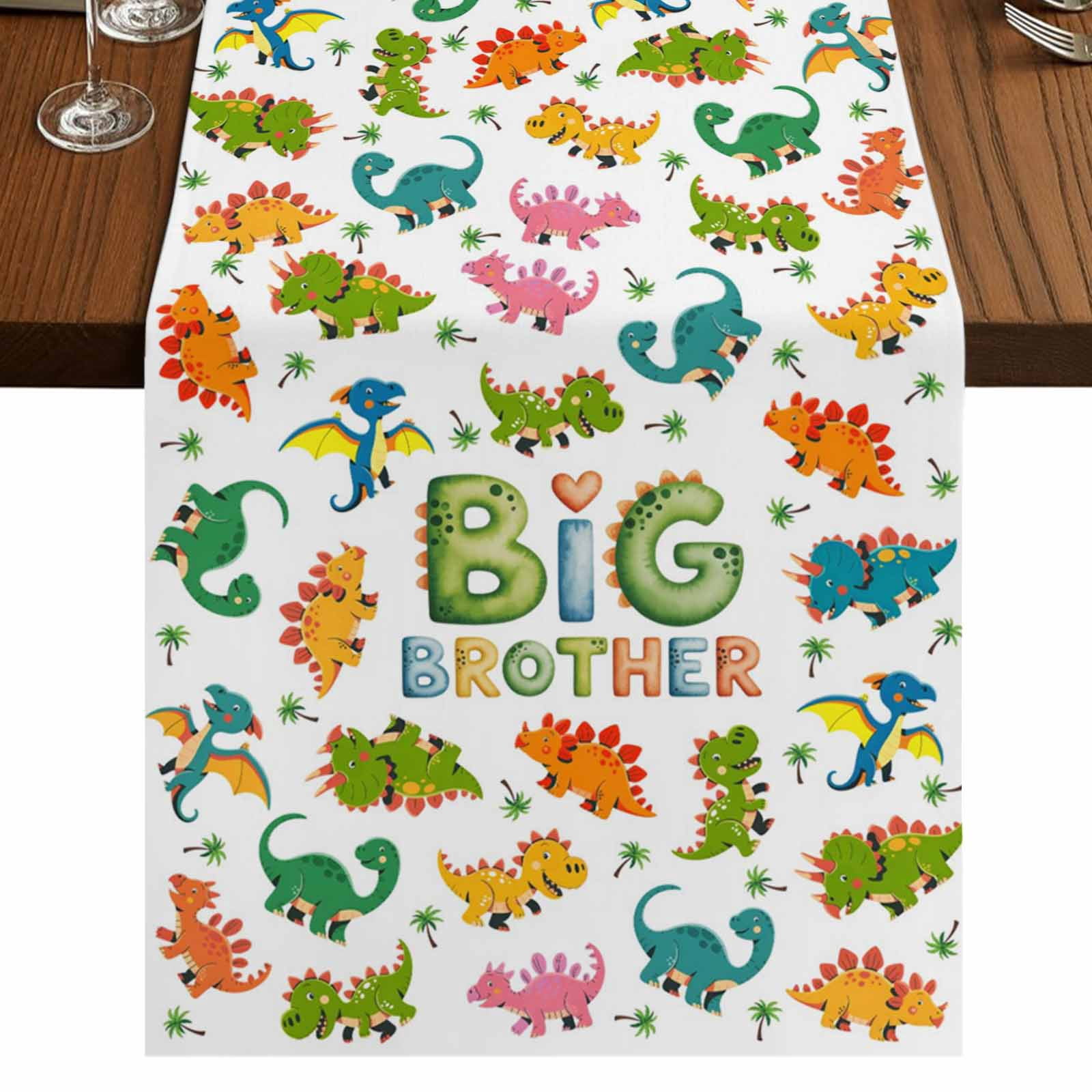 Table Runners 48 Inches Long Dress Scarves, Cartoon Dinosaurs Farmhouse ...