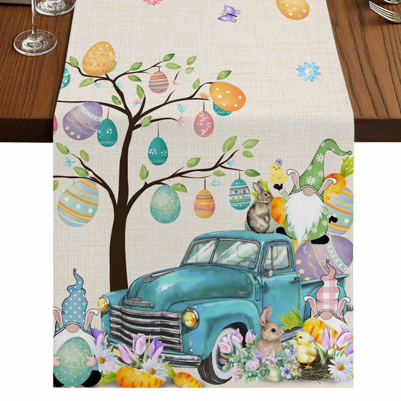 Table Runners 48 Inches Long Dress Scarves, Easter Farmhouse Kitchen ...