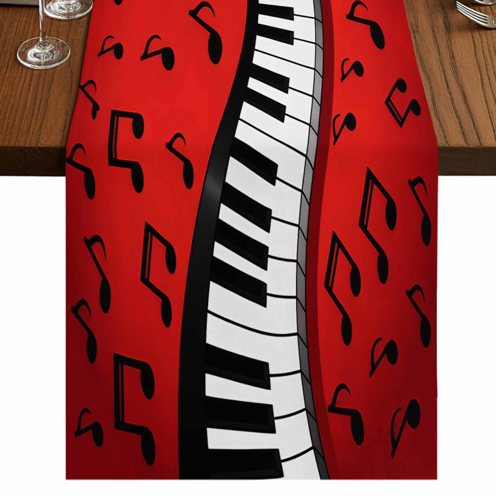 Table Runners 48 Inches Long Dress Scarves, Piano Keyboards Farmhouse ...