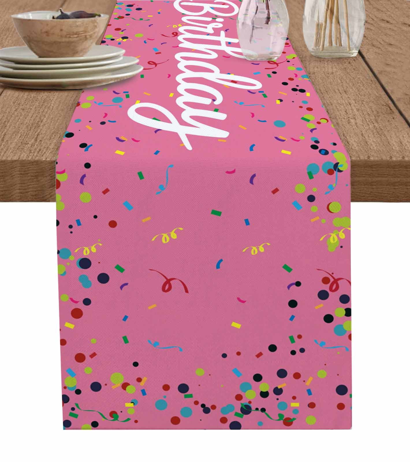 Table Runners 48 Inches Long Dress Scarves, Pink Birthday Farmhouse ...