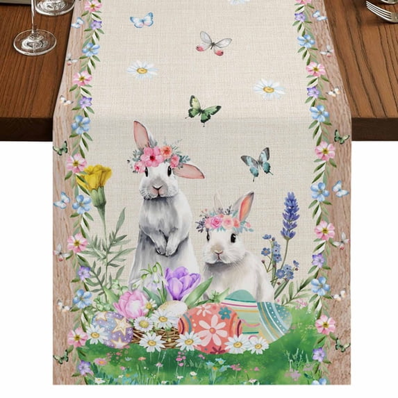 Table Runners 60 Inches Long Dress Scarves, Easter Farmhouse Kitchen ...
