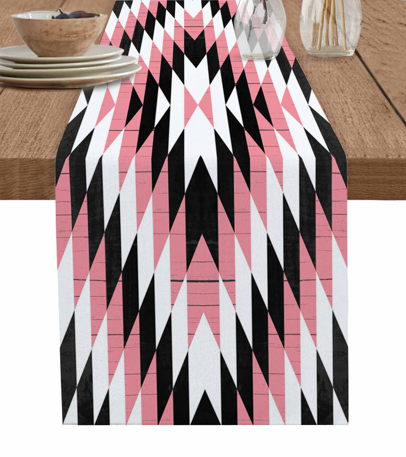 Table Runners 70 Inches Long Dress Scarves, Pink Aztec Farmhouse Coffee ...