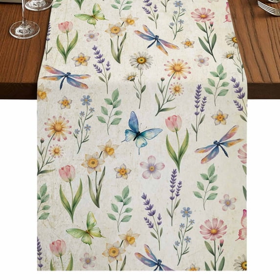 Table Runners 70 Inches Long Dress Scarves, Spring Floral Farmhouse ...