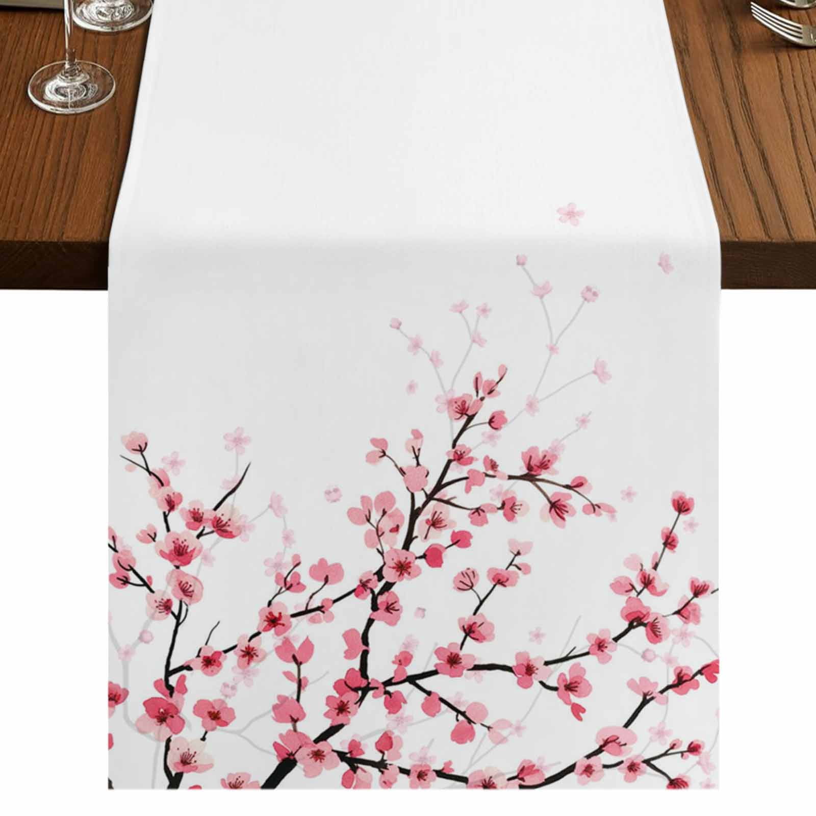 Table Runners 72 Inches Long Dress Scarves, Cherry Blossom Farmhouse ...