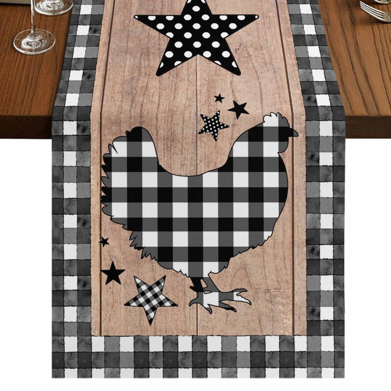 Table Runners 72 Inches Long Dress Scarves, Chicken Hen Farmhouse ...