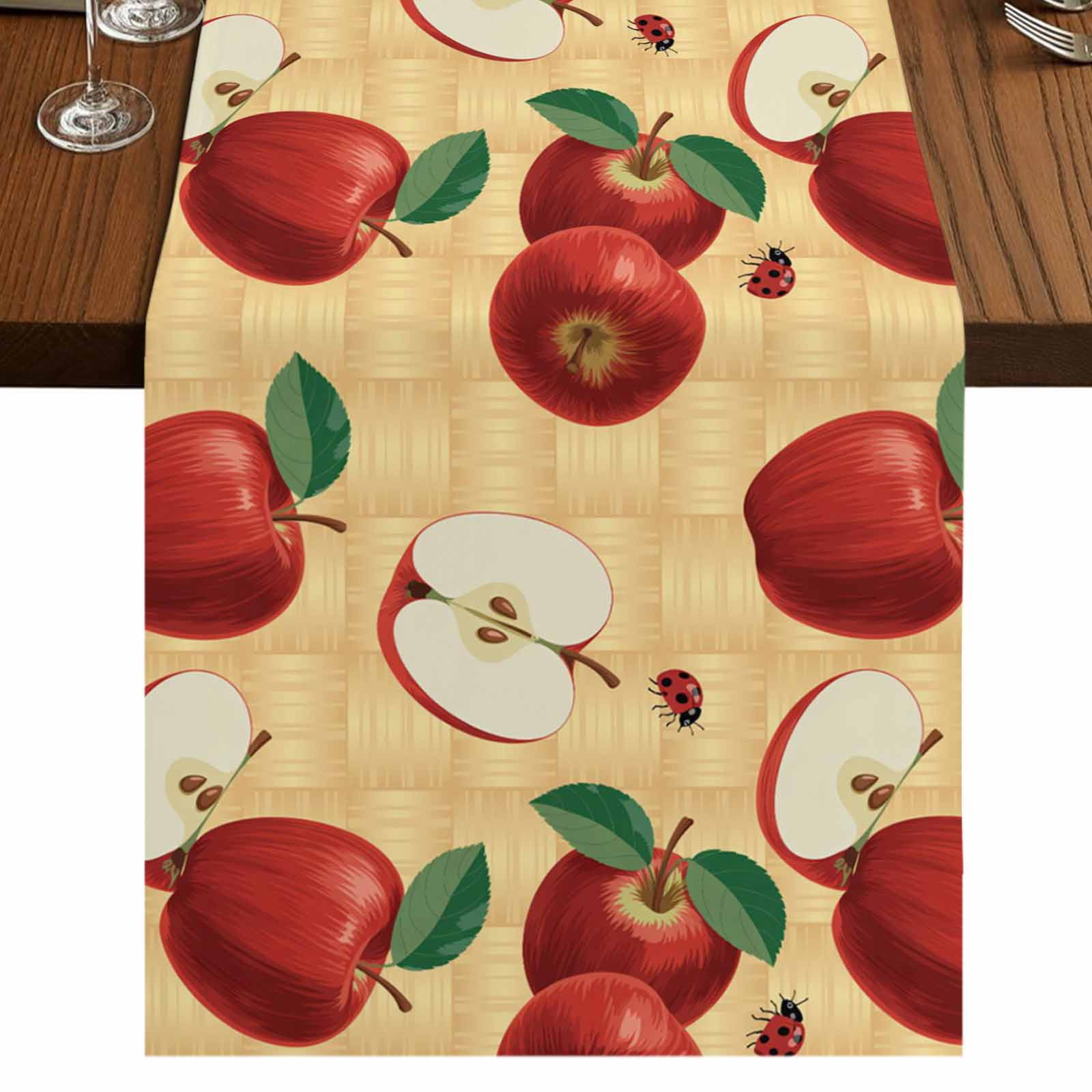 Table Runners 72 Inches Long Dress Scarves, Farmhouse Apples Farmhouse ...