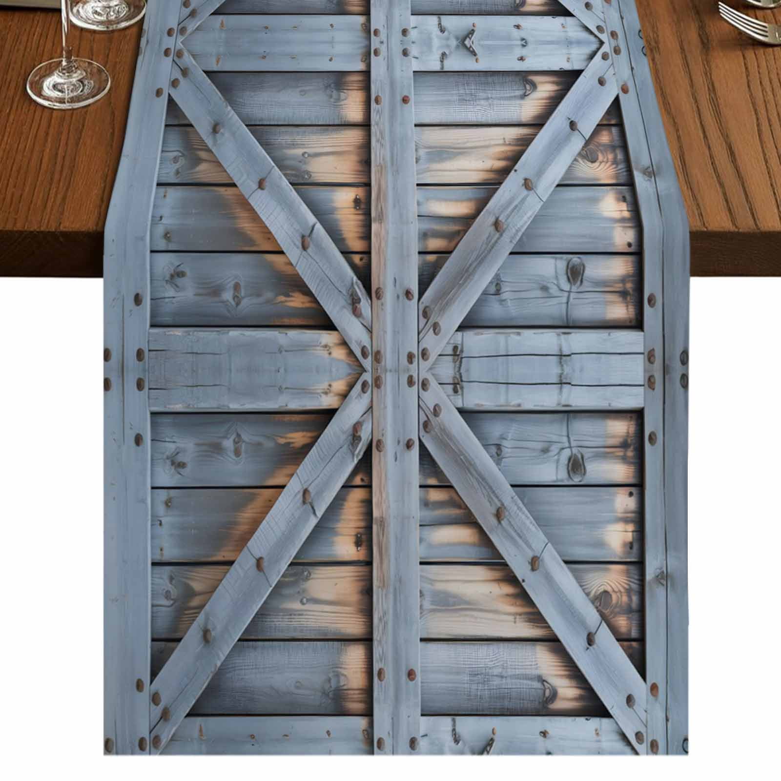 Table Runners 72 Inches Long Dress Scarves, Farmhouse Wood Grain ...