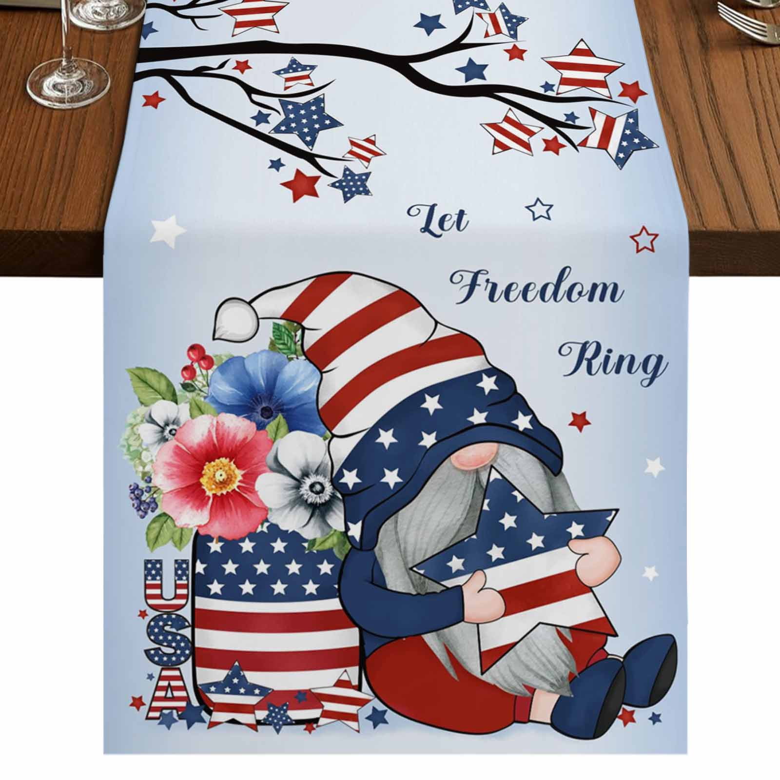 Table Runners 72 Inches Long Dress Scarves, Independence Day Farmhouse ...