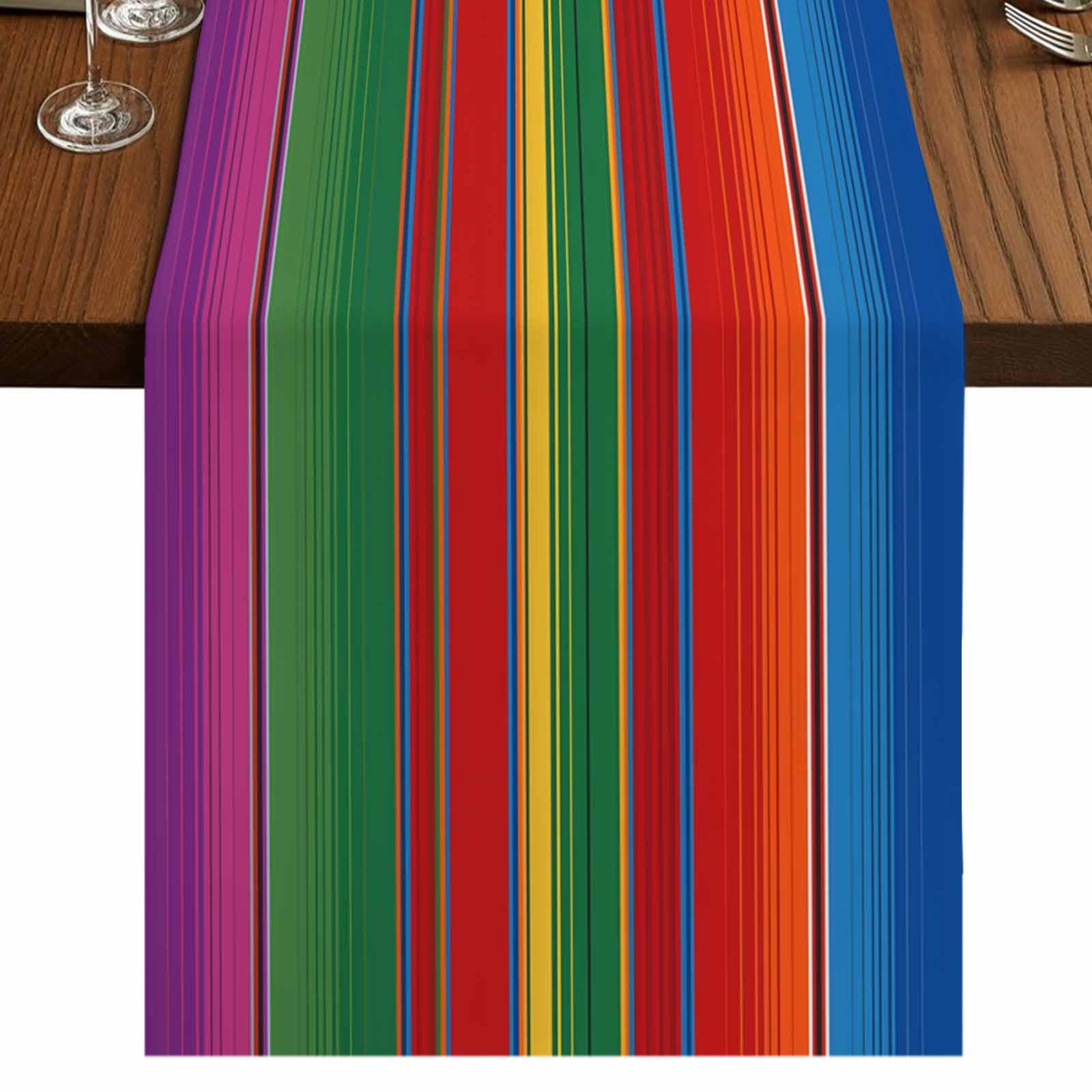 Table Runners 72 Inches Long Dress Scarves, Mexican Stripes Farmhouse ...