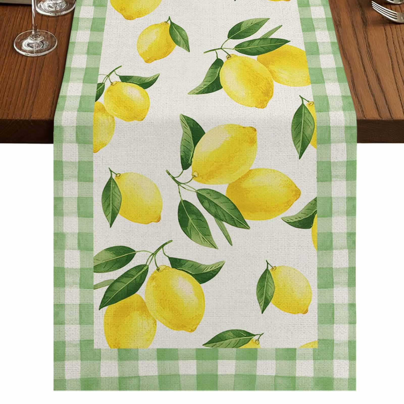 Table Runners 72 Inches Long Dress Scarves, Summer Lemons Farmhouse ...