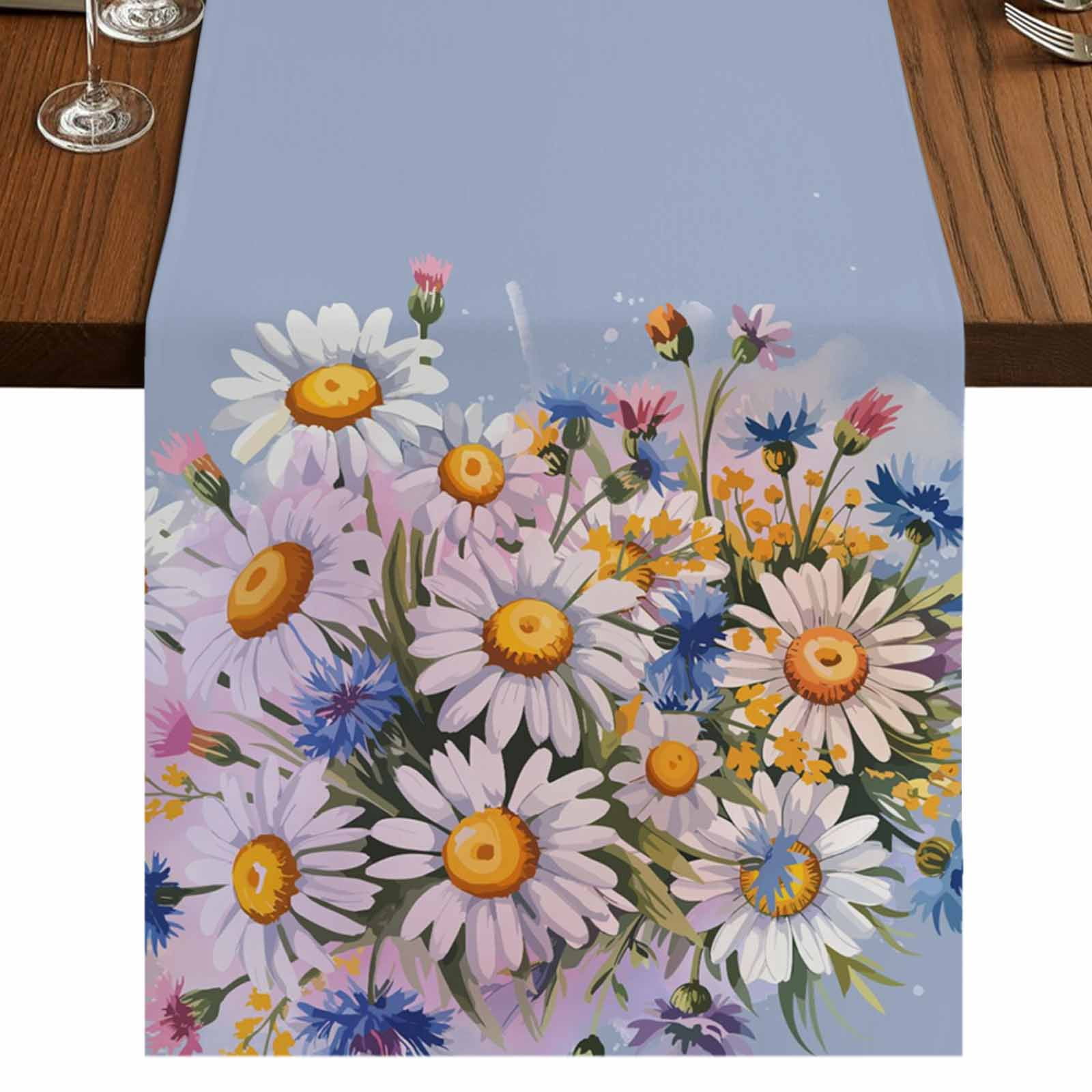 Table Runners 72 Inches Long Dress Scarves, Watercolor Flowers ...