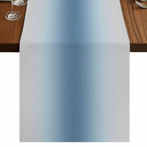 Table Runners 90 Inches Long Dress Scarves, Blue Grey Ombre Farmhouse ...