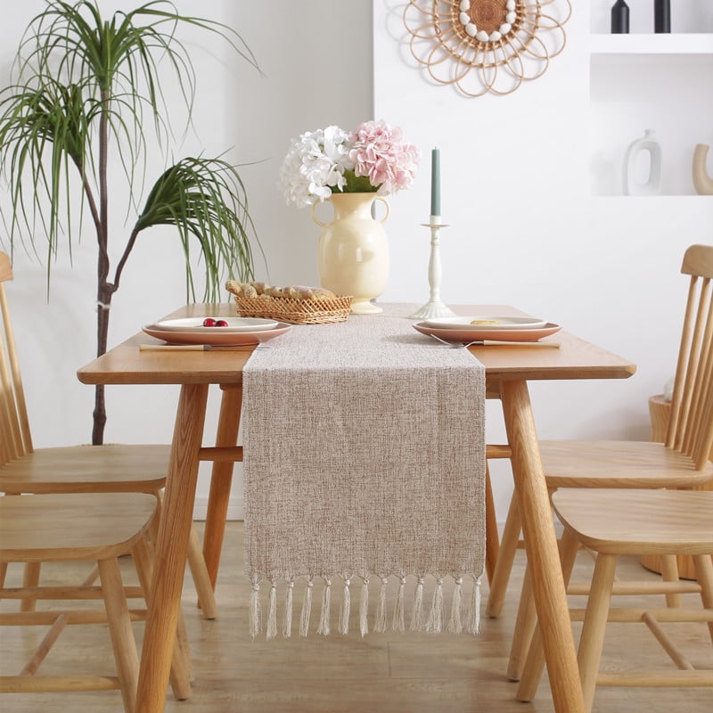 Table Runners Long Burlap Linen Rustic Farmhouse Table Runner, Boho ...