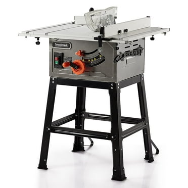 EastVita 10 Inch Table Saw with Stand, 15A, 5000RPM, Adjustable Blade ...