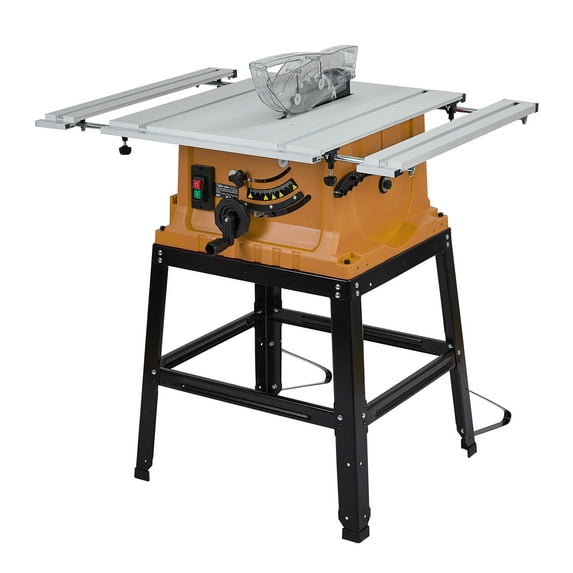 Table Saw, 10 Inch 15A Multifunctional Saw with Stand & Push Stick, 90 ...