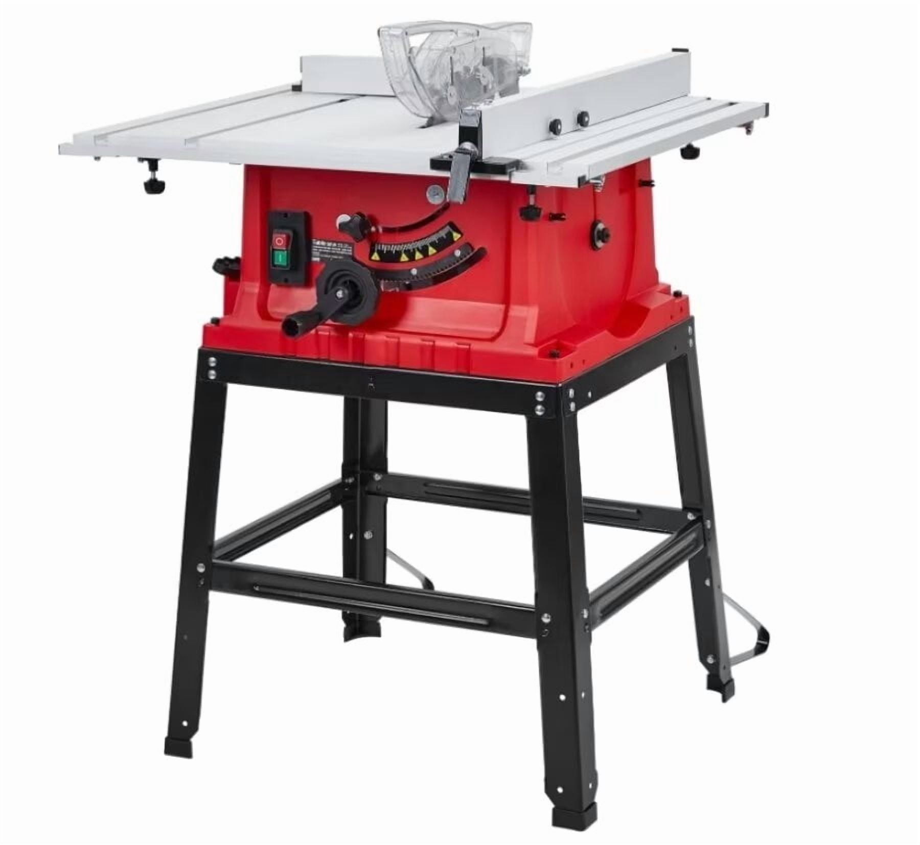 Table Saw, 15A & 5000RPM Portable Table Saw With Stand & Push Stick, 90 ...