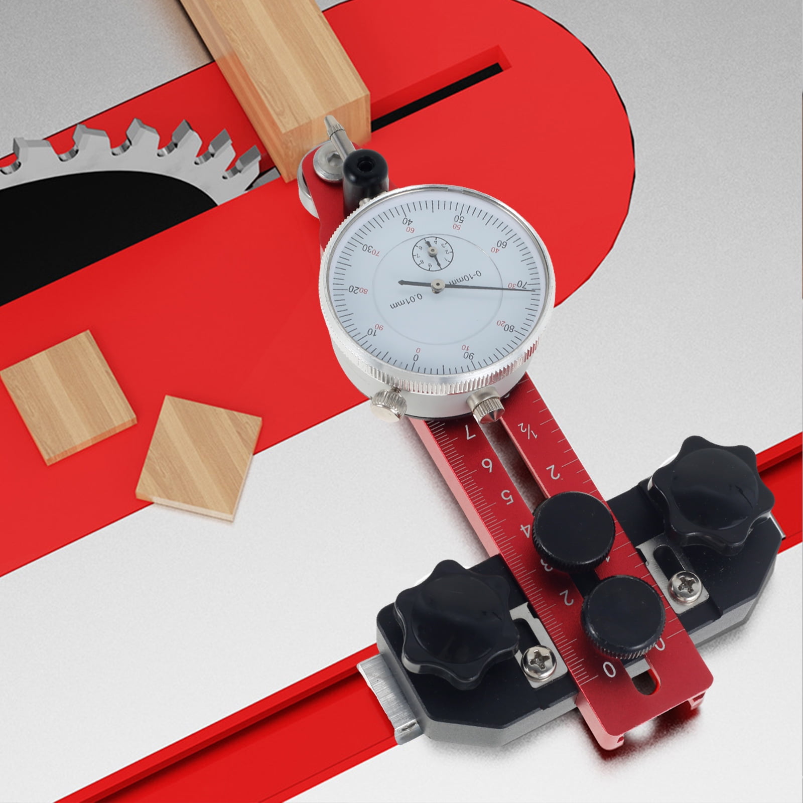Table Saw Dial Indicator High Accuracy Adjustable Table Saw Alignment Gauge Calibrator Aluminum ...