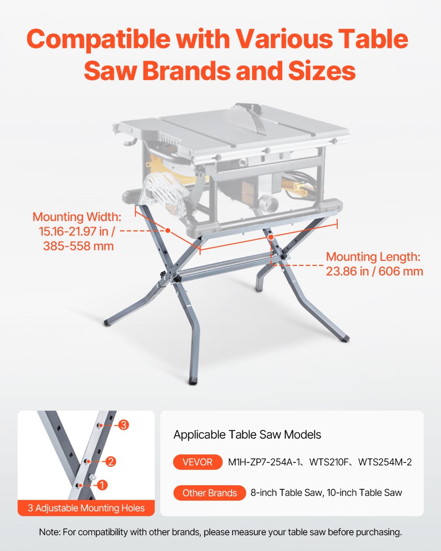 Table Saw Folding Stand 350 lbs Load Capacity Portable Foldable Table ...