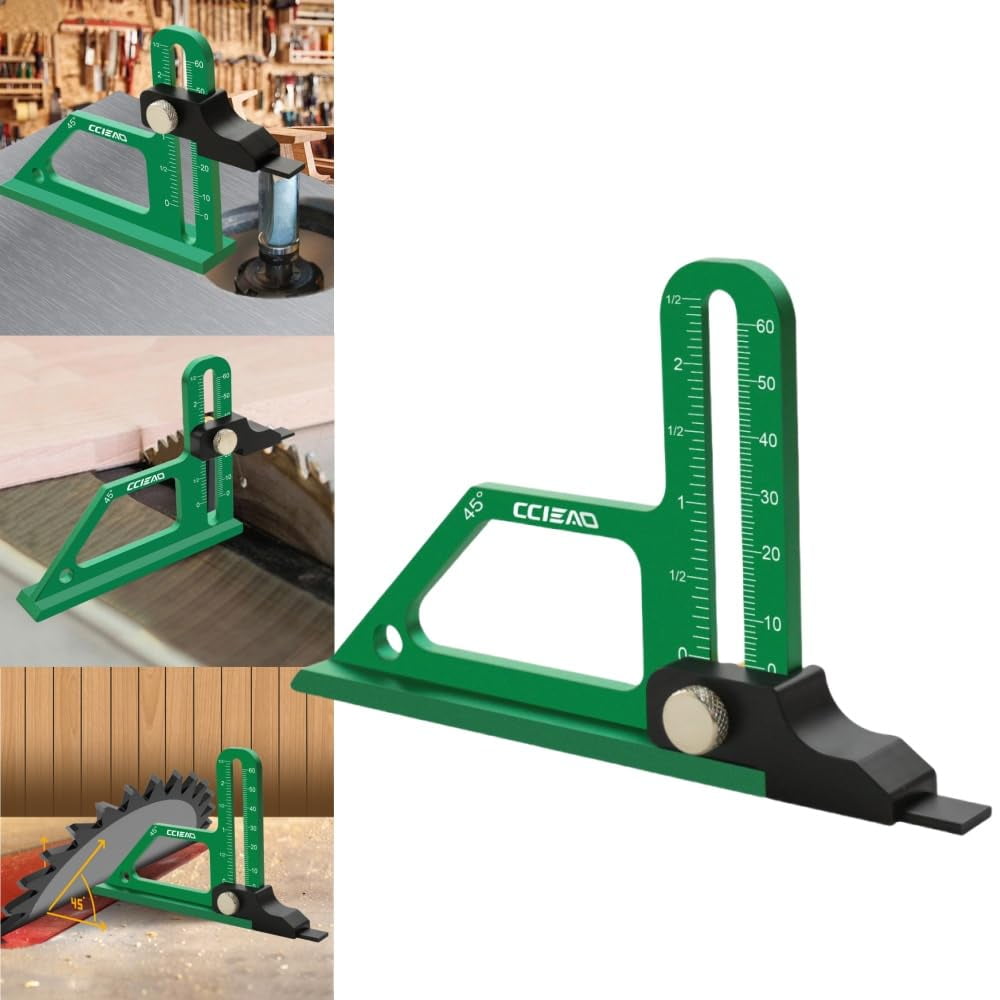 Table Saw Height Gauge Ruler, Adjustable 0-60mm Precision Depth ...