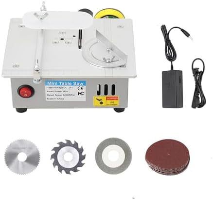Table Saw, Small Precision Craft Table Saw 7-Speed Adjustable, 96W ...