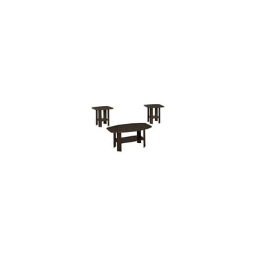 Monarch Table Set 3-Piece Set / Cappuccino - Walmart.com