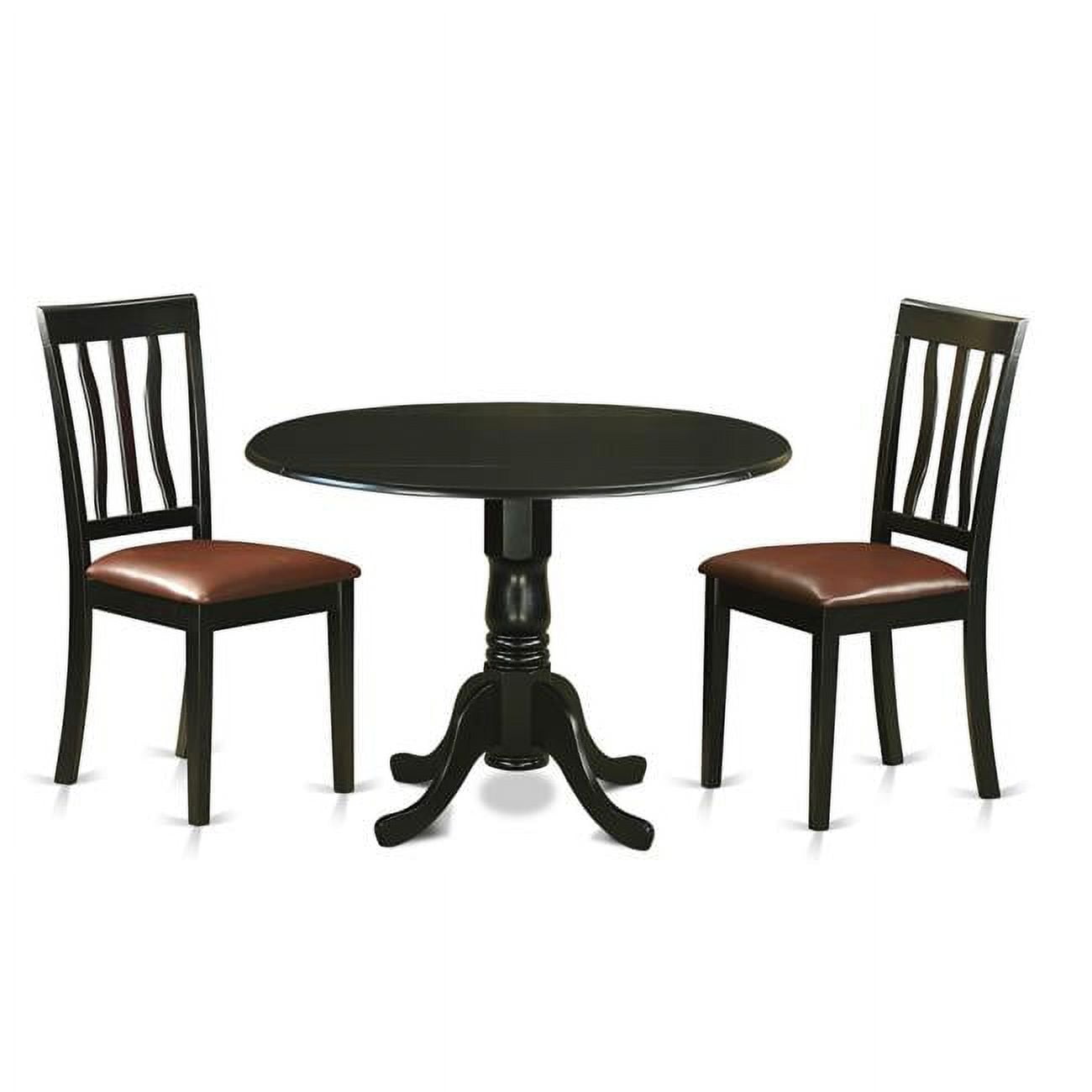 Table Set with 2 Table & 2 Chair, Black - 3 Piece - Walmart.com