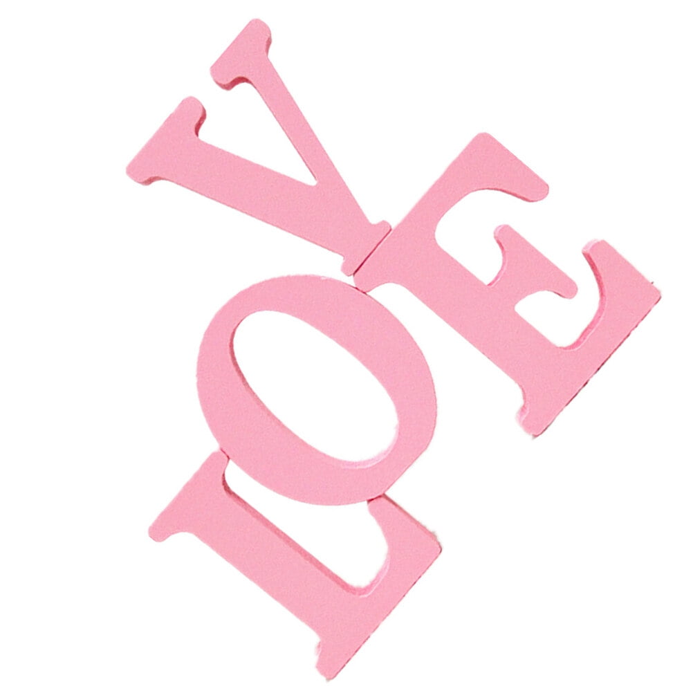 Table Sign Centerpiece Emblems Decor Office Desk Decorations Wood Pink ...