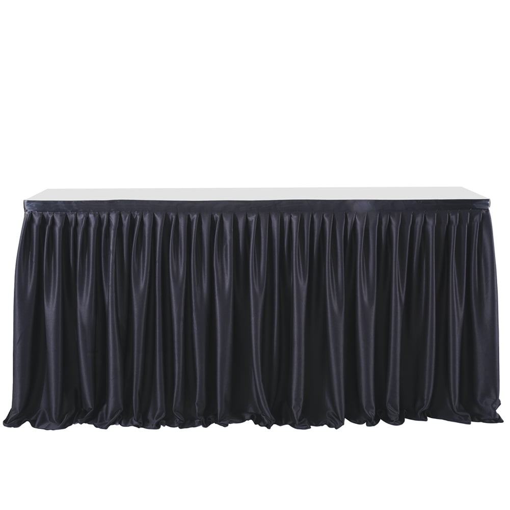 Table Skirt Pleated Ruffle Tablecloth For Wedding Birthday Party Baby ...
