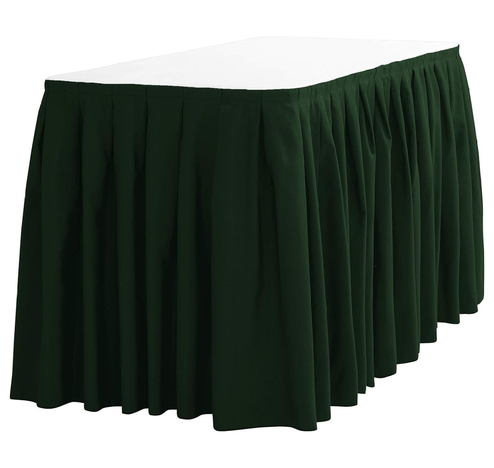 Table Skirt for 6 Feet Rectangular Table - 17 ft Green Table Skirt ...