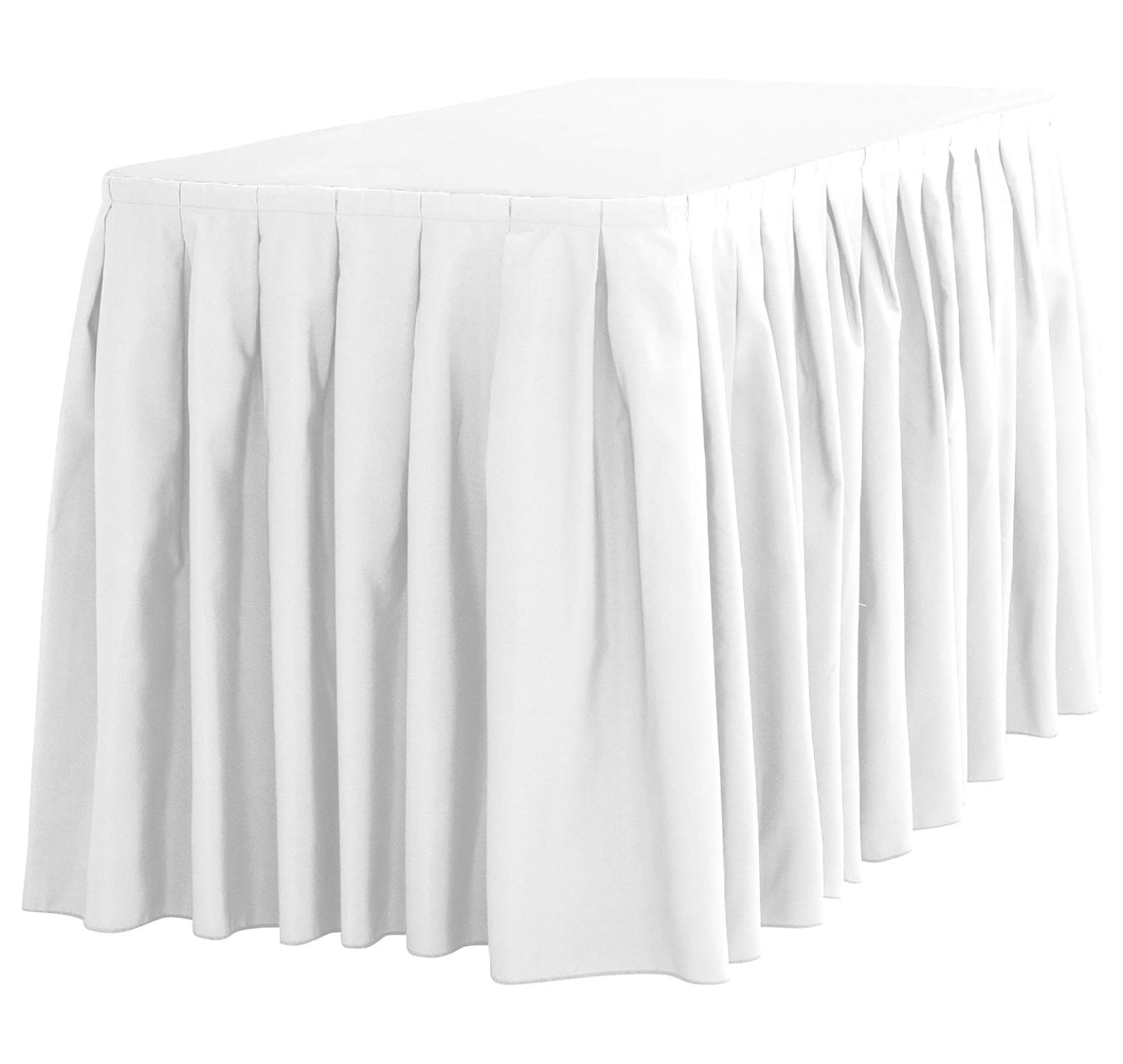 Table Skirt for 8 ft Rectangular Table-21 ft White Table Skirting ...