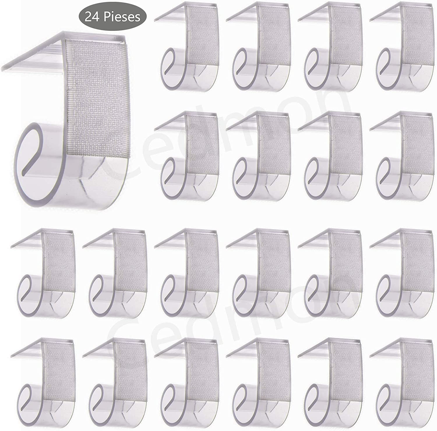 Table Skirting Clips - Set of 24 Flexible Plastic Tablecloth Clips for ...