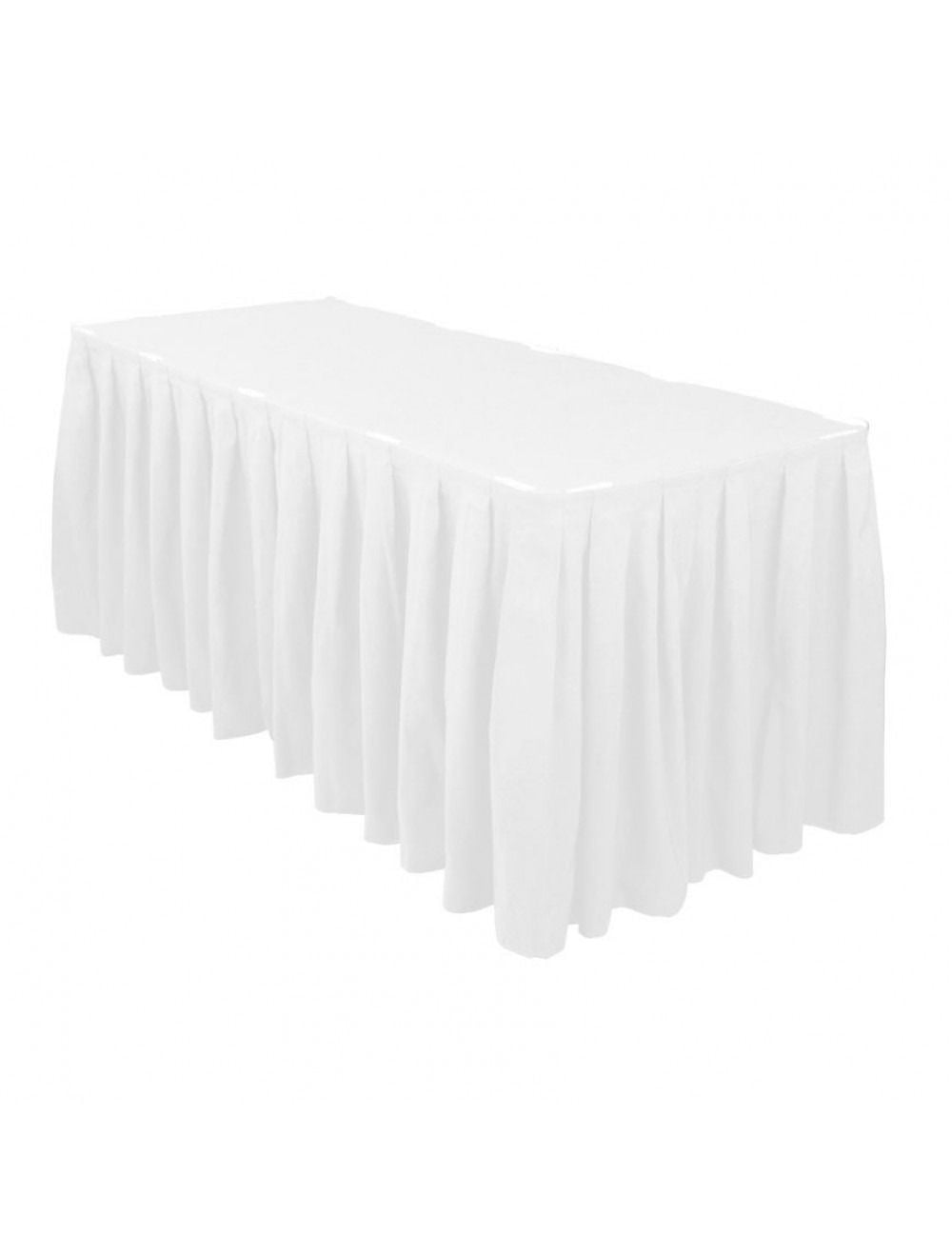 Table Skirts Basic Poly Pleated 14 ft.length std. height for 6/ 8ft ...