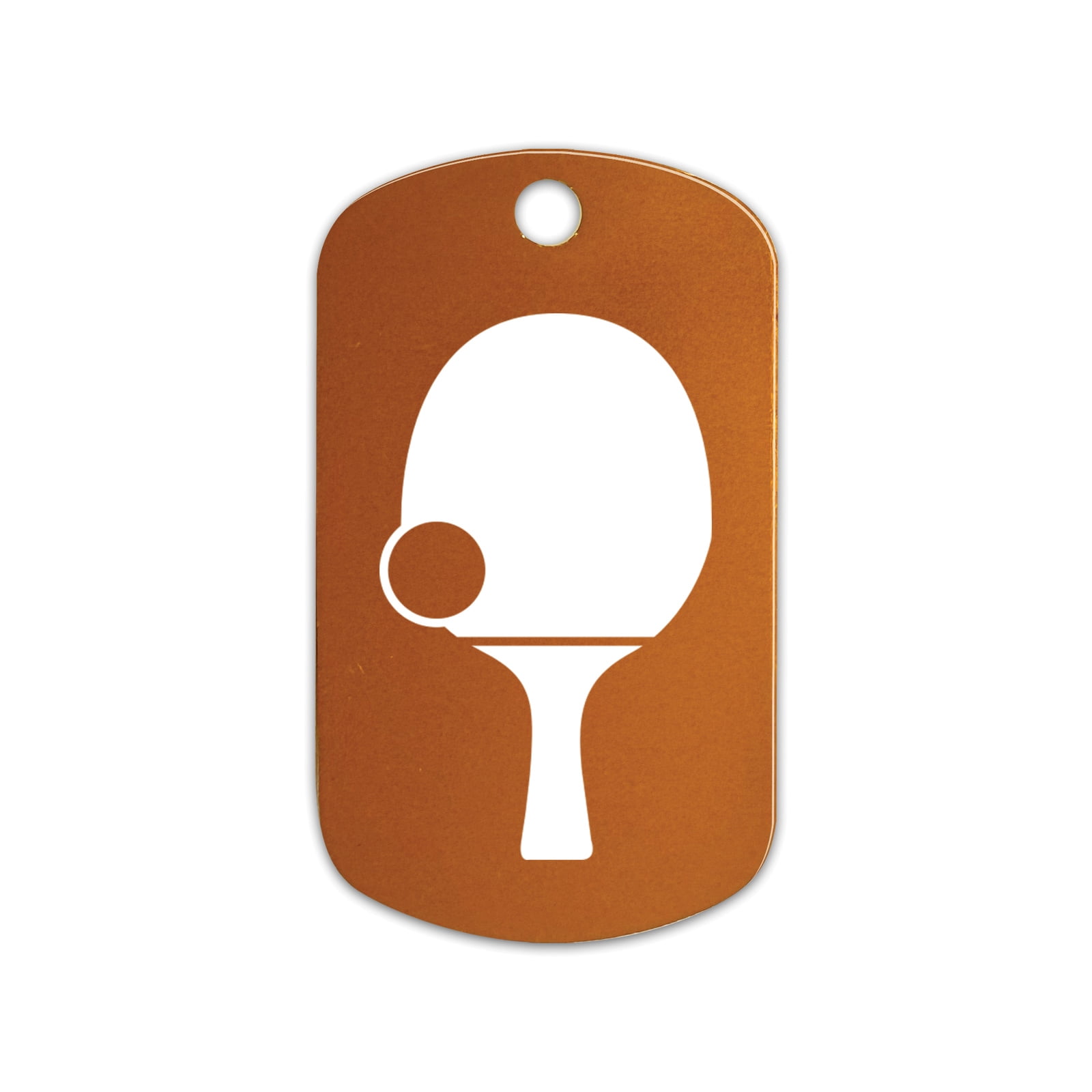Table Tennis GI Dog Tag Aluminum Keychain ping pong - Orange - Walmart.com