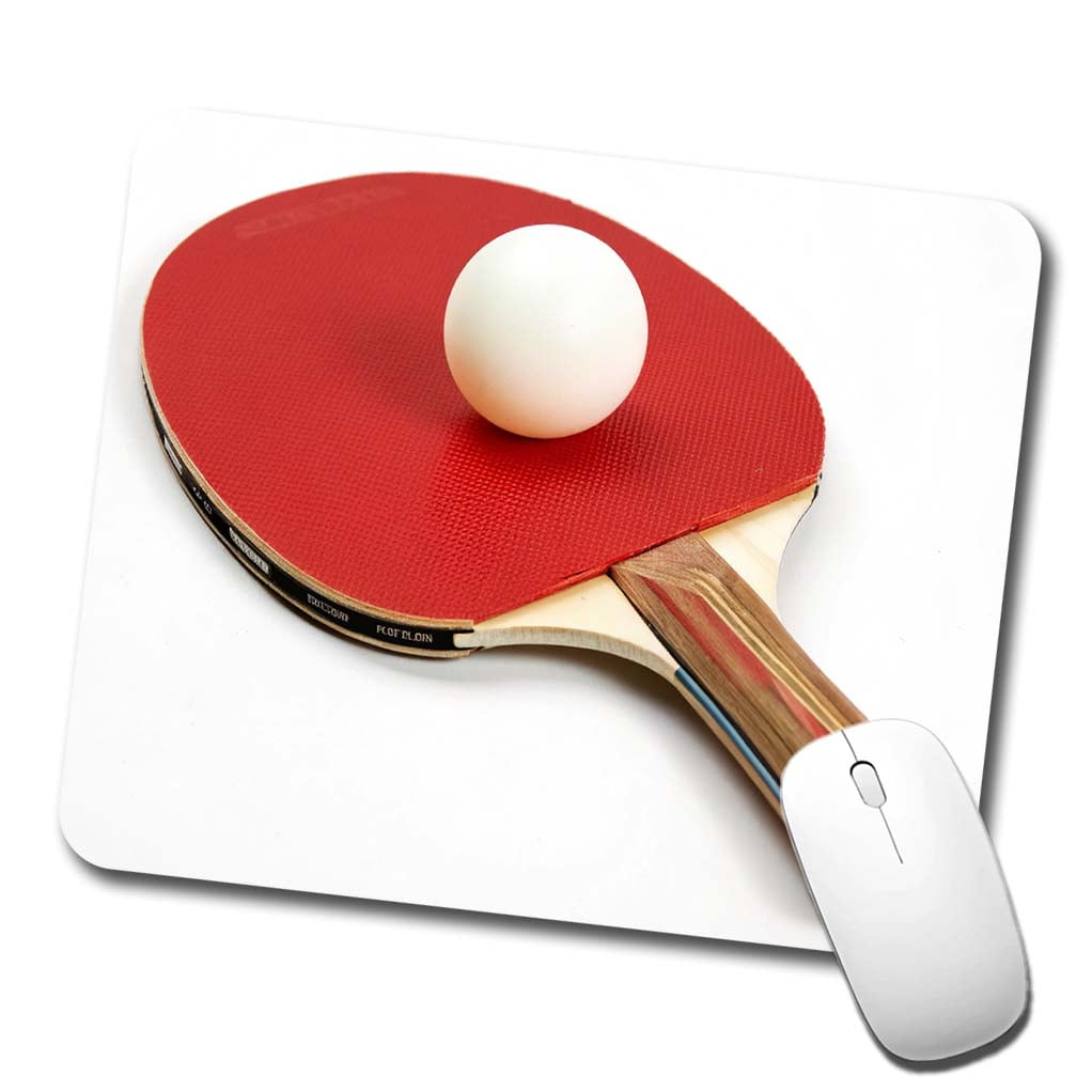 Table Tennis Ping Pong Paddle and Ball Mouse Pad Low Profile Gaming Mat ...